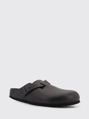 BIRKENSTOCK Boston Natural Grain Leather Mules