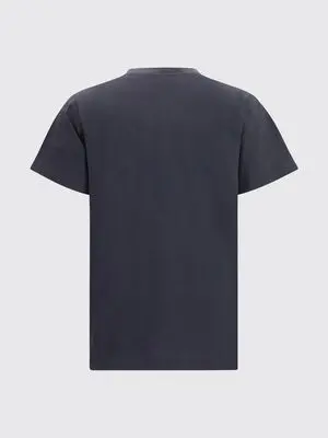 GANNI Slim Fit Cotton T-shirt With Tone-on-tone Logo - Charcoal