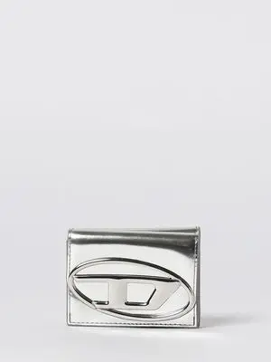 DIESEL® 1dr Laminated Leather Wallet - Silver