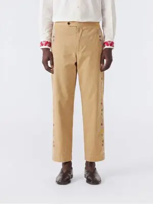 MAISON MARGIELA Cotton Wide Leg Jeans - Denim