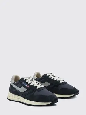AUTRY Reelwind Nylon And Suede Lace-up Sneakers With Serrated Sole - Black
