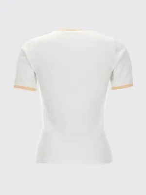 COURREGES Cotton T-shirts With Mini Logo - White