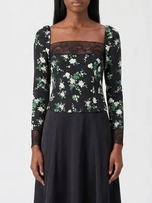 Dolce & Gabbana Floral Silk Top - Black