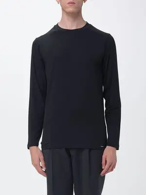 TOM FORD Long-sleeved T-shirt In Cotton And Modal Blend - Black