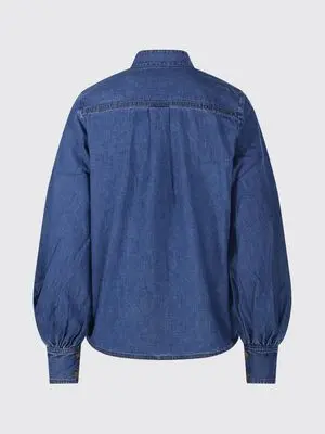 Zimmermann Cotton Denim Shirt With Embroidery