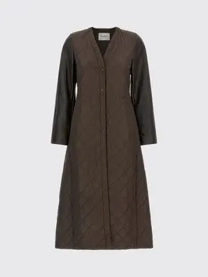 Max Mara Quilted Jacket With Leather Sleeves
