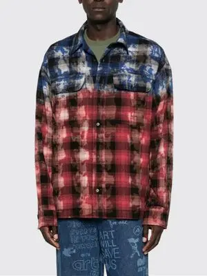 Palm Angels Plaid Shirt Jacket - Red