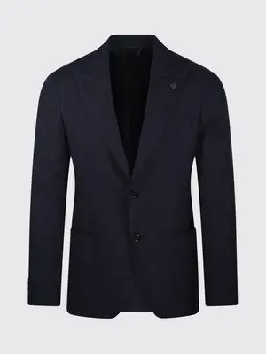 LARDINI Single-breasted Virgin Wool And Linen Blazer