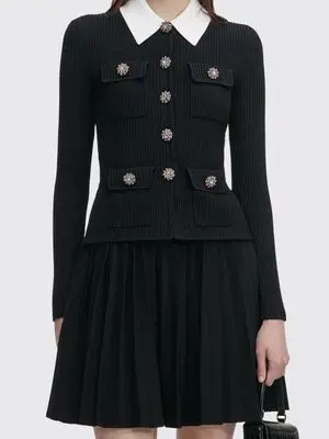 SELF-PORTRAIT Embellished Collared Dress