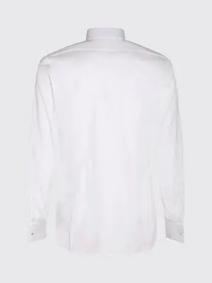 TOM FORD Slim Fit Cotton Poplin Evening Shirt With Pleated Plastron