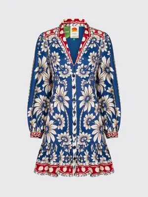 Farm Rio Floral Print Viscose Mini Dress