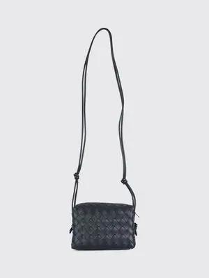 Bottega Veneta Loop Intrecciato Leather Bag - Black