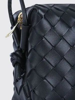 Bottega Veneta Loop Intrecciato Leather Camera Bag - Black
