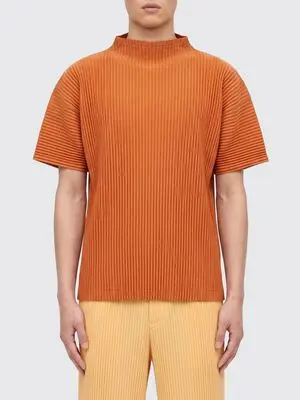 Issey Miyake Pleated Polyester T-shirt - Orange