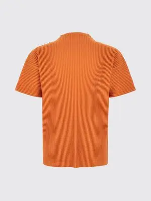 Issey Miyake Pleated Polyester T-shirt - Orange