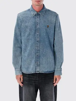 AMI Paris Cotton Denim Shirt - Blue