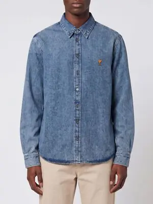 AMI Paris Shirt Colour - Blue