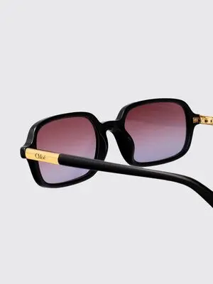 Chloé Acetate Rectangle Sunglasses - Black