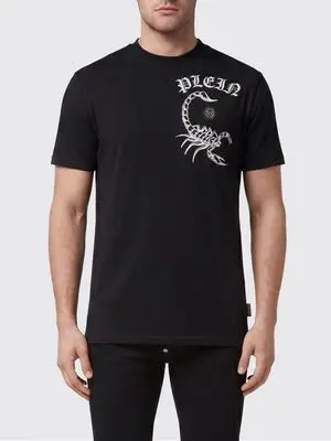 Philipp Plein Solid Colour Cotton T-shirt With Contrasting Logo - White 1