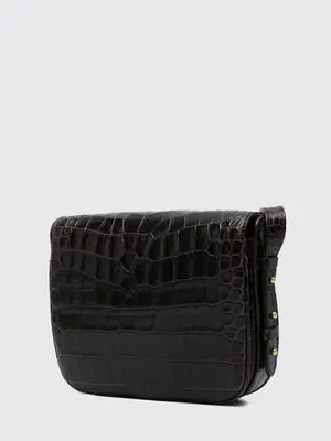 Soeur Croc Print Leather Bag