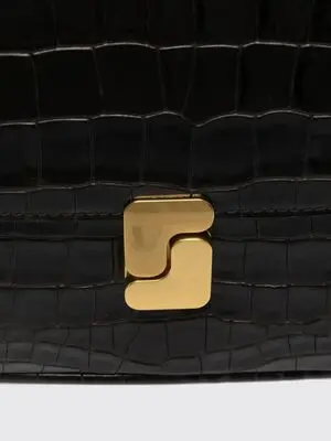 Soeur Croc Print Leather Bag
