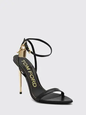 TOM FORD Padlock Leather Stiletto Sandals