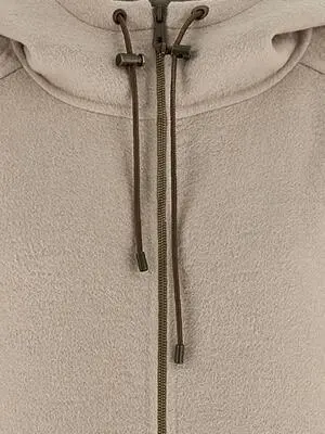 Max Mara Hooded Zip-up Coat - Beige