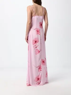 MAR DE MARGARITAS Printed Viscose Long Dress - Pink