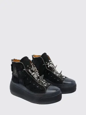 R13 Kurt Used Canvas Sneakers With Studs