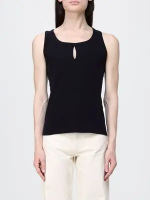 Victoria Beckham Cotton Basic Top - Black