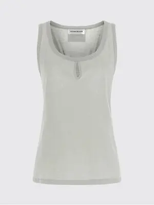 Victoria Beckham Cotton Basic Top - Grey