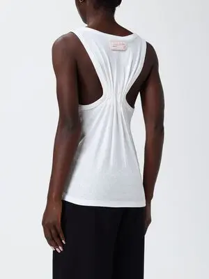 Victoria Beckham Cotton Keyhole Tank Top - White