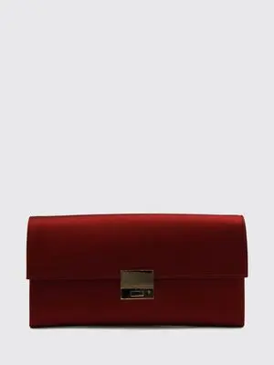 TOM FORD Rectangular Silk Clutch With Metallic Snap Closure - Red