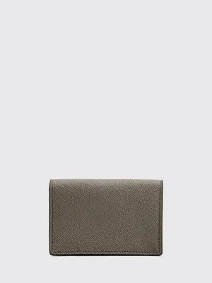 TOD'S T Timeless Grained Leather Credit Card Holder