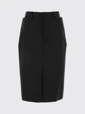 JIL SANDER Virgin Wool Midi Skirt - Black