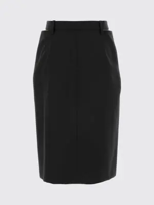 JIL SANDER Virgin Wool Midi Skirt - Black