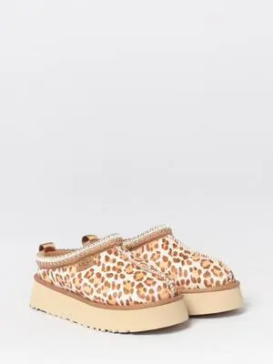 UGG Tazz Plains Calf Hair Leopard Print Sabots - Brown