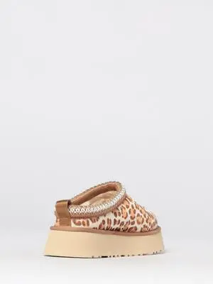 UGG Tazz Plains Calf Hair Leopard Print Sabots - Brown