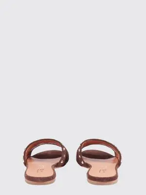 VIA ROMA 15 Suede Mules With Studs