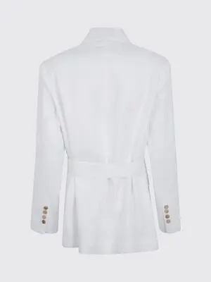 SEMICOUTURE Belted Blazer With Classic Collar