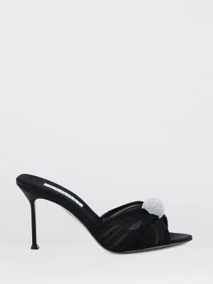 AQUAZZURA Mystery Nylon Mules With Jewel Embellishment - Black