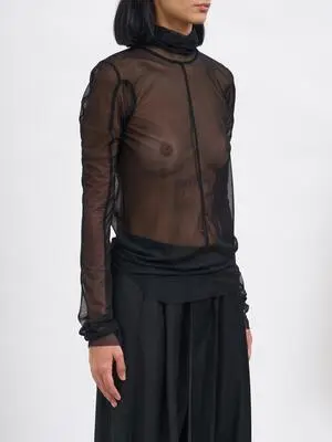 Andrea Ya'aqov Sheer Turtleneck Top