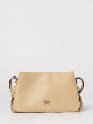 Pinko Mini One Two Three Leather Bag - Camel