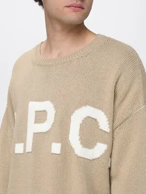 A.p.c. Logo Knit Jumper - Beige