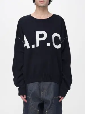 A.p.c. Logo Knit Jumper - Blue