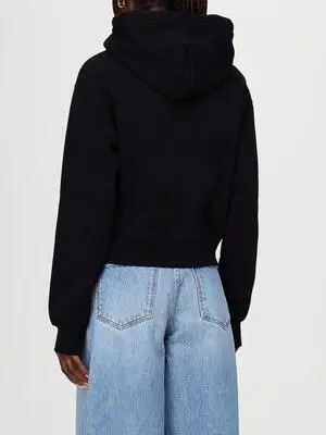 Jacquemus Cropped Hooded Sweatshirt - Black