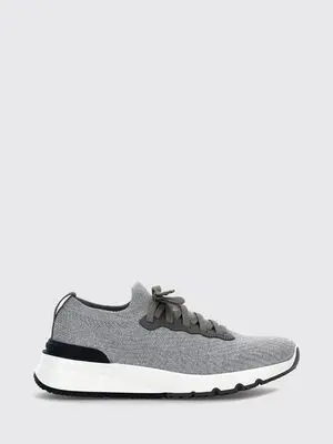Brunello Cucinelli Knit Sneakers - Silver
