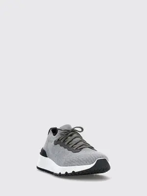 Brunello Cucinelli Knit Sneakers - Silver