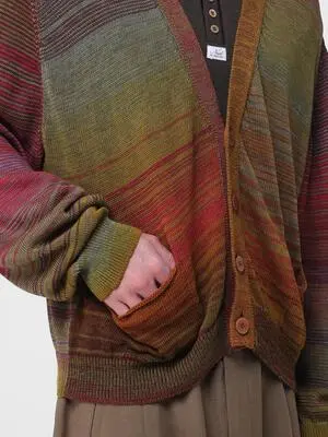 MAGLIANO Striped Cotton Cardigan With Logo - Multicolor