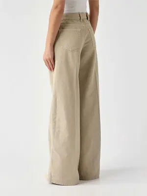 PT TORINO Wide Leg Cotton Denim Jeans - Grey